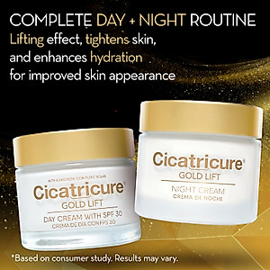Cicatricure Gold Lift, Day and Night Cream Gift Pack, Anti Wrinkle Cream for Women, Anti Aging Face Cream, Peptide Moisturizer with Firming, Lifting Effect Anti Aging Cream for Mature Skin 1.7 oz each