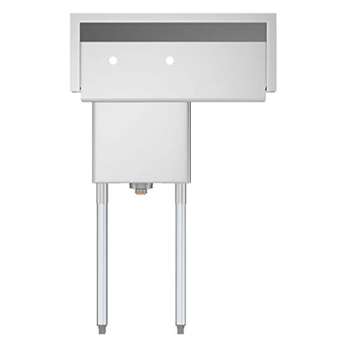 KoolMore 1 Compartment Stainless Steel Commercial Kitchen Prep & Utility Sink with Drainboard - Bowl Size 14" x 16" x 11", Silver