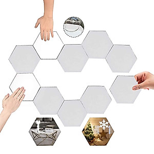 Hexagon Led Lights, LED Wall Lights, Touch-Sensitive Lighting, Aesthetic Room Decor | Perfect Decoration for Living and Bedroom Large Wall Lights DIY Modular Touch Lamp (2 PCS)