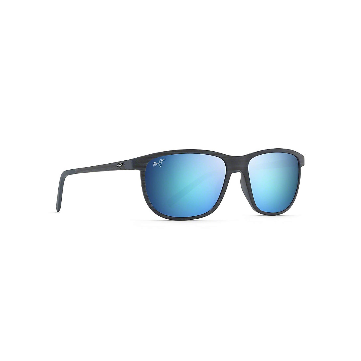 Maui Jim Men's and Women's Lele Kawa Polarized Classic Sunglasses, Dark Navy Stripe/Blue Hawaii, Medium