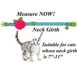 Spring Cat Collar, Floral Kitten Collar Breakaway, Flower Dog Collar for Small Dogs Female