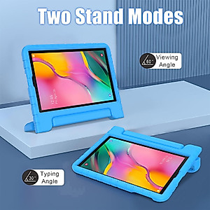 BMOUO Kids Case for Samsung Galaxy Tab A 10.1 (2019) SM-T510/T515, Shockproof Light Weight Protective Handle Stand Kids Case for Galaxy Tab A 10.1 Inch 2019 Release SM-T510/T515 - Blue