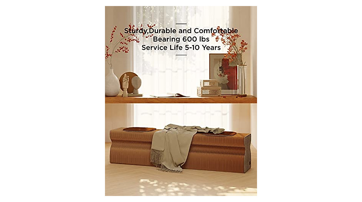 HONISMART Folding Bench, 3-Seat Accordion Retractable Bench, Foldable ...