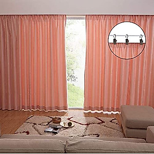 White Curtain Wire 6 Meter Wall Decor Picture Hanging Kit with 10 Curtain Clips 10 Pairs of Screw Eyes and Hooks for Net Curtain Rods