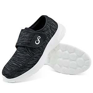 Ablanczoom Women's Fashion Sneakers Tennis Shoes-Womens Comfort Lightweight Slip On Sneaker Breathable Mesh Casual Walking Shoes Black