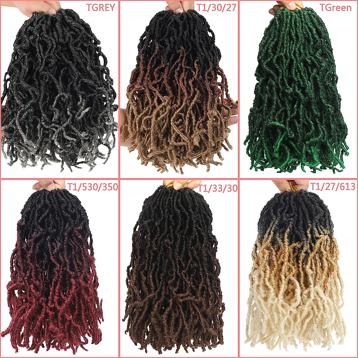 8 Packs Short Faux Locs Crochet Hair 120 Strands 12Inch Soft Locs wavy Dreadlocks Crochet Braids Natural Pre-Looped Crochet Hair for Black Women (12 Inch (Pack of 8), 1B)
