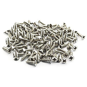 Pro Bamboo Kitchen 100pcs 304 Stainless Steel Flat Head Phillips Wood Screw #4 x 1/2" Half Countersunk Head Self Tapping Screw