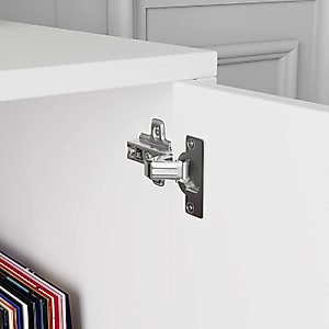 AIEGLE TV Stand with Storage, Modern 69" Gaming Entertainment Center with 2 Doors, Wood Media Stand for for 65/70/75 Inch TV, TV Console Table for Living Room, White