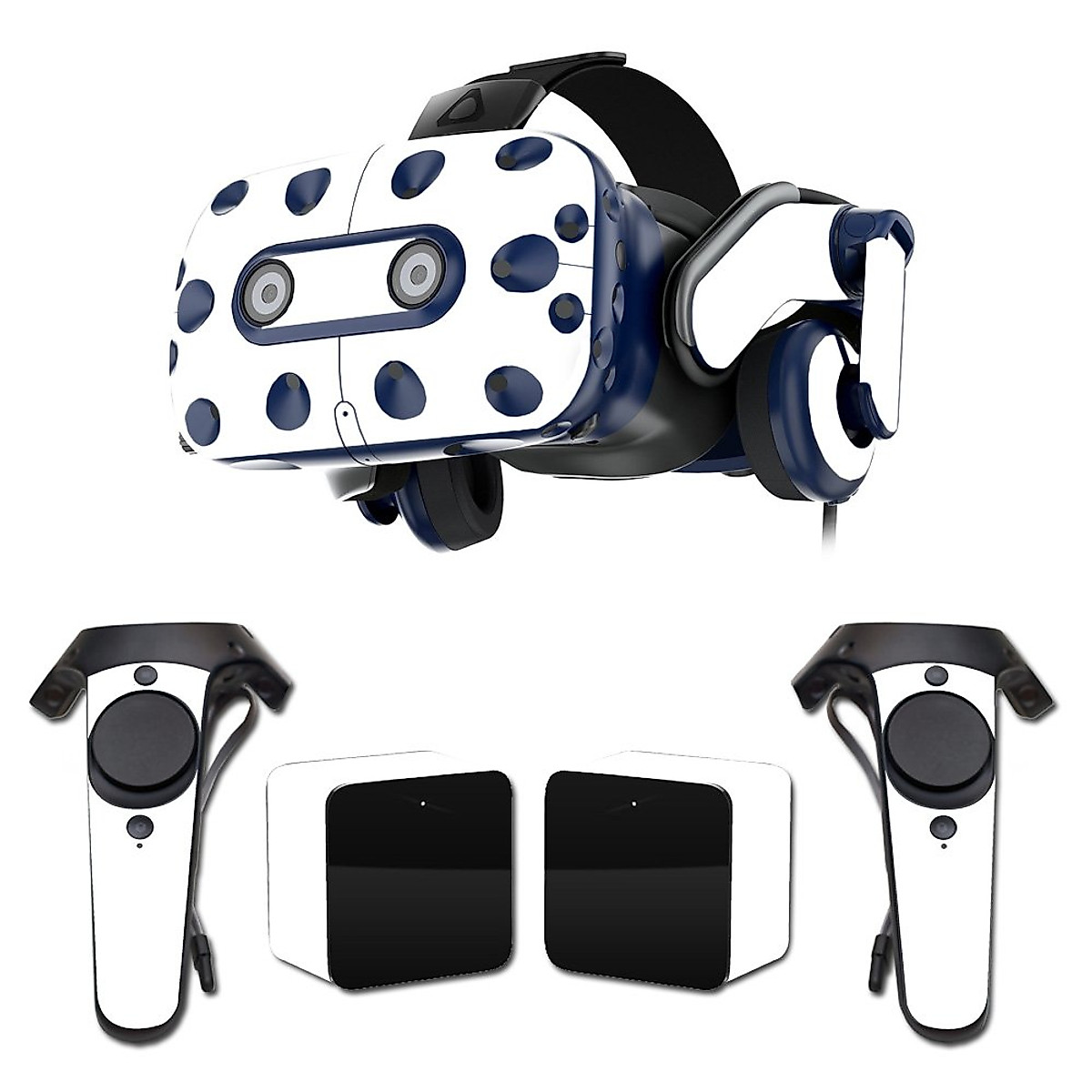 MightySkins Skin Compatible with HTC Vive Pro VR Headset - Solid White | Protective, Durable, and Unique Vinyl Decal wrap Cover | Easy to Apply, Remove, and Change Styles | Made in The USA