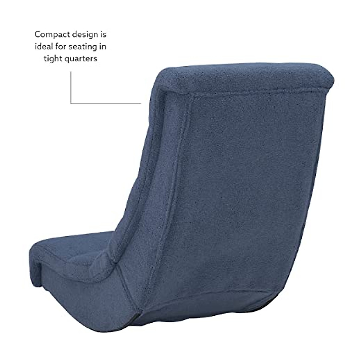 Linon Blue Sherpa Lars Gaming Rocking Chair, 8.25" Seat Height