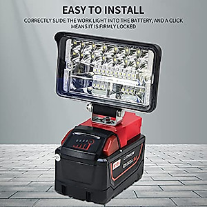 108W Super Bright Work Light Adjustable LED Cordless Work Light for Milwaukee, Compatible with Milwaukee 18V Lithium Batteries, 5400LM for Outdoor Camping Garage Construction Vehicle Lighting