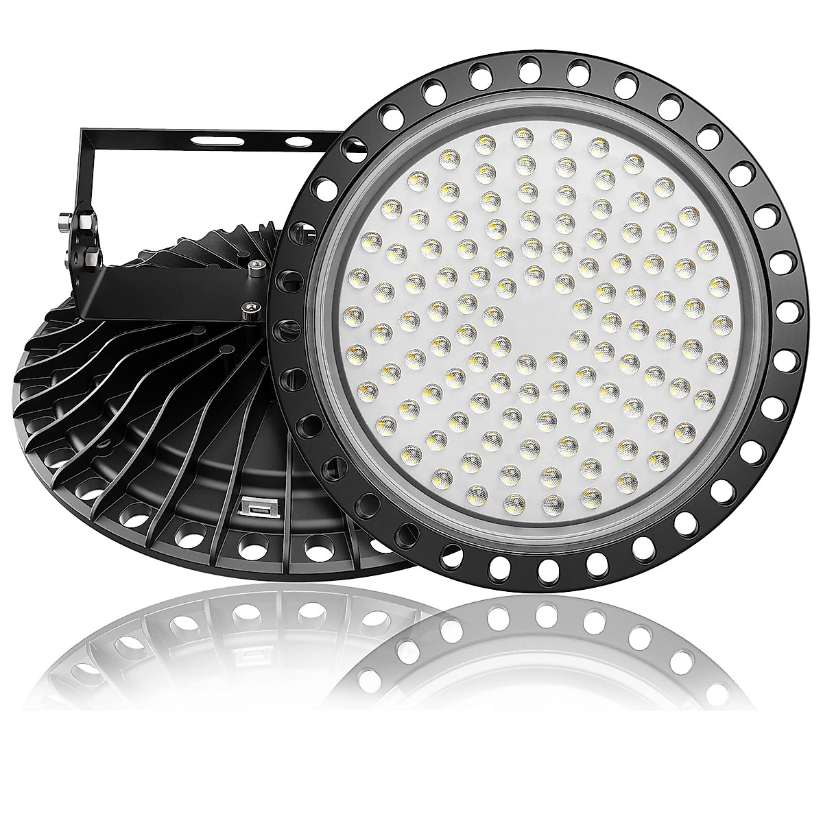 Viugreum 500W UFO LED High Bay Light, 50000LM 6000K-6500K Daylight White Ultra Thin LED Warehouse Lighting, IP65 Waterproof Commercial Bay Lighting for Garage Barn Workshop Residential