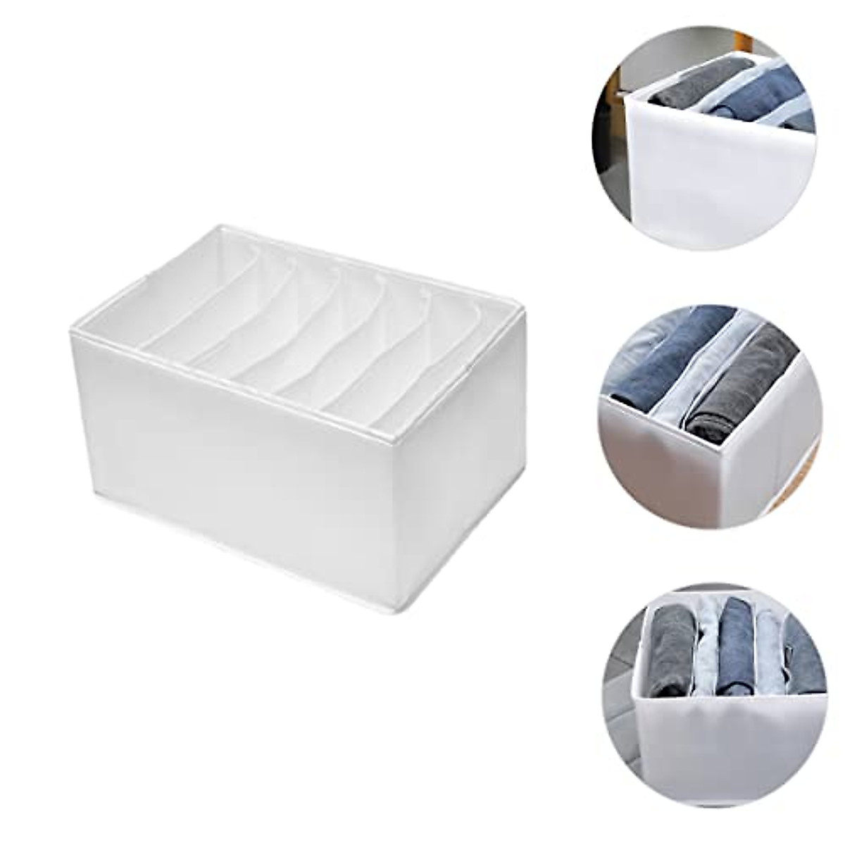 SOESFOUFU 1pc Underwear Storage Box Cabinet Drawer Necktie Organizer Clothes Storage Box Desk Closet Fabric Organizer Bra Drawer Dividers Sock Storage Box 7 Cell Sock Box Closet Storage Box