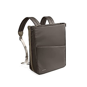 tomtoc Convertible Tote Bag Laptop Backpack for Woman, Slim Water-resistant Work Travel Casual Daypack Crossbody Shoulder Bag with Wide Top Open Laptop Compartment Fits 14 Inch Laptop