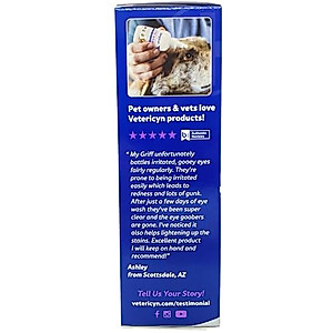 Terramycin eye ointment for cats, dogs & horses 1/8oz with Vetericyn Plus Eye Wash 3oz and OptixCare 50ct Eye Wipes Tear Stain Remover - Eye drops for infection Complete Ophthalmic Master Set