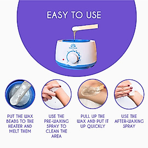 Bella Verde Wax Beans - Hard Wax Beads for Women and Men -Hot Wax for Brazilian Body Legs Eyebrows Face Lips Armpits…