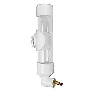 VINGVO Bird Automatic Drinking Device, Bite Pin Spout Bird Drinking Water Bottle Large Capacity Safe for Small Medium Large for Bird Cage Accessories (White)