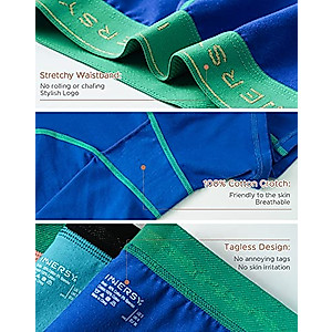 INNERSY Women's 4" Inseam Boxers Briefs Cotton Boyshorts Underwear Ladies Panties 3-Pack(Blue Nude Trio,Small)