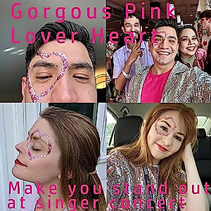 MEICOLY 2pcs Face Body Glitter,Singer Concerts Festival Rave Accessories,Mermaid Face Glitter Gel,Sparkling Sequins Glitter Face Paint,Chunky Glitter for Eye Lip Hair,100ml,White+Pink