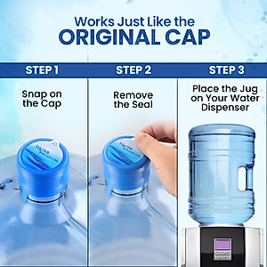 [10 Pack] USA Made 3 & 5 Gallon Water Bottle Caps - Spill Proof 5 Gallon Water Jug Cap fits 2, 3, 5, 6 Gallon Water Jugs - 5 Gallon Water Jug Lid - Lids for 5 Gallon Jug Cap, 3 Gallon Water Jug Cap