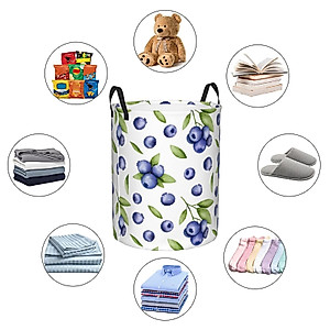 Large Laundry Basket - funny Blueberries Laundry Hamper, Hampers for Bedroom Aesthetic, Dirty Clothes Hamper
