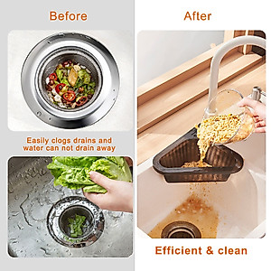 COSOOS 2 Stretchable Sink Drain Baskets for Most Kitchen Sinks, Swan Strainer Basket for Draining Residuum, Washing Fruit, Drip Drying Sponge, Easy to Clean, Kitchen Gadgets