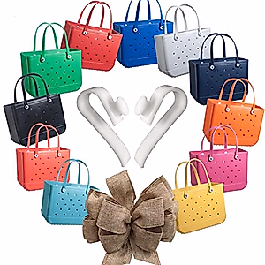 TEYOUYI 4PCS Hooks Accessories for Bogg Bags, Insert Charm Cutie Cup Holder Connector Key Holder Mask Holder,White