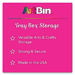 ArtBin 6966AB 16 in. Lift-Out Tray Box, Portable Art & Craft Organizer with Handle and Tray, Clear
