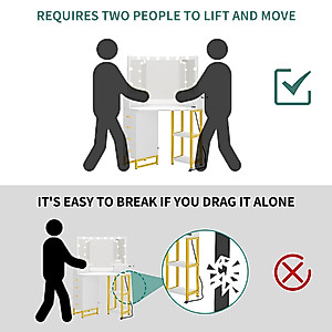 YITAHOME Vanity Desk with Lights, Power Outlet, 3 Color Options, Storage Drawers, Shelves, Stool - White