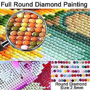 DIY 5D Diamond Painting Sunflower by Number Kits for Adults,Sunflower Diamond Painting Kits Round Full Drill Diamond Art Kits Flower Picture Arts Craft for Home Wall Art Decor 11.8x15.7 inch