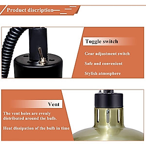 JIAWANSHUN Food Warmer Lamp Food Heat Lamp Warmer with Bulb 250W Commercial Food Warmer Restaurant or Home Food Service 110V