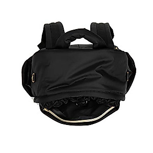 Itzy Ritzy Dream Diaper Bag Backpack - Compact Baby Backpack Diaper Bag with 14 Pockets, Changing Pad, Stroller Straps, Laptop Pocket & Comfortable Straps (Midnight Black)