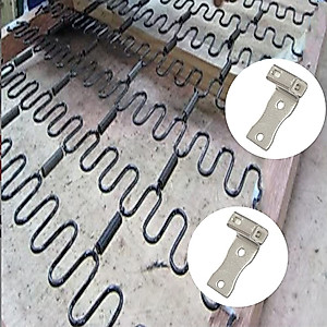 bjsdkff Ackron Couch Spring Repair Kit, Sofa Savers Zig Zag Spring Repair Bracket Kit for Furniture Chair, Sofa, Couch, Bed Spring Clips Replacement Parts 10 Pieces