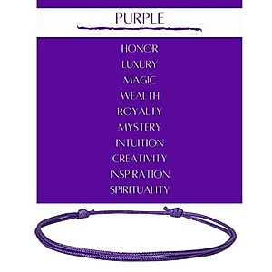 Purple cord Bracelet for Men or Women Adult Unisex - Purple Ribbon Alzheimer domestic violence awareness lupus Crohn's disease Awareness Jewelry - Adjustable - Surfer