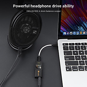 TempoTec Sonata BHD Pro Type C USB dongle DAC, USB C DAC,Headphone Amplifier 4.4mm& 3.5mm,PCM384kHz,DSD256,MQA8X,Tidal for iPhone&Android&MacOS&Win (Sonata BHD Pro-Black)…