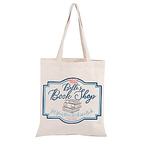 BLUPARK Movie Character Princess Tote Bag - Book Lover Gift and Movie Inspired Merch (Book Shop Design)