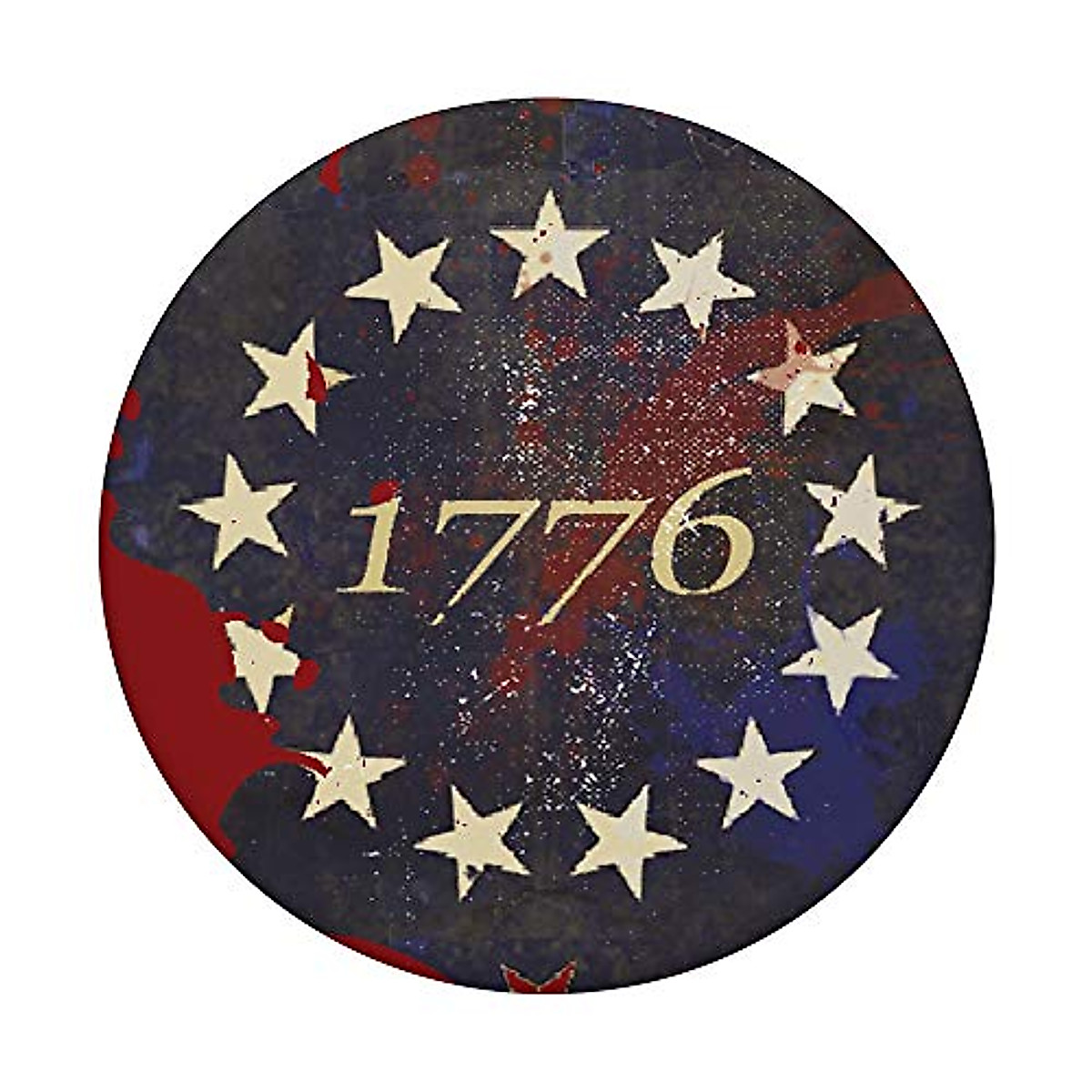 13 Star Flag Betsy Ross Distressed 1776 American Patriotic PopSockets Grip and Stand for Phones and Tablets