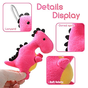 20 Pack Dinosaur Plush Stuffed Set, Mini Animal Cute Dinosaur Figures, Soft Keychain Toy for Kids Toddler Goodie Bag Filler, Doll Machine, Treasure Carnival Prizes Birthday Party Favors Gifts