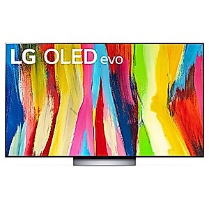 LG 65-Inch Class OLED evo C2 Series Alexa Built-in 4K Smart TV, 120Hz Refresh Rate, AI-Powered 4K, Dolby Vision IQ and Dolby Atmos, WiSA Ready, Cloud Gaming (OLED65C2PUA, 2022) (Renewed)