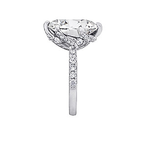 DIAMONBLISS Platinum Plated Silver Celebrity Kourtney with Cubic Zirconia Cocktail Ring (7)