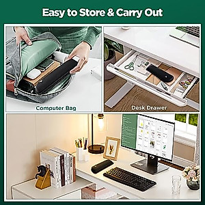 Gimars Upgrade 20 inch Foldable Wrist Rest for Computer Keyboard, Enlongated Superfine Fabric Gel Memory Foam Keyboard Wrist Rest Set, Ergonomic Design for Typing Pain Relief, Computer, Office & Home