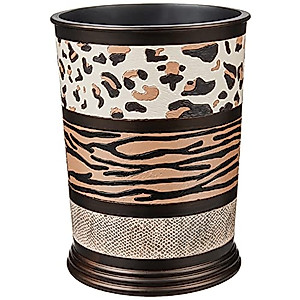 Popular Bath Waste Basket, Jezella Collection, Animal Print