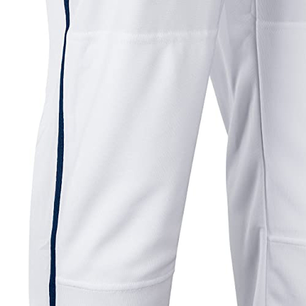 CHAMPRO Men's Standard Triple Crown Open Bottom Adult Baseball Pants, White, Navy Pipe, Small