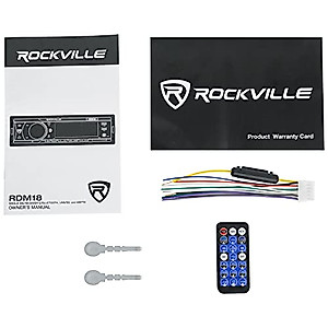 Rockville RDM18 in-Dash Car Digital Media Bluetooth AM/FM/MP3 USB/SD Receiver