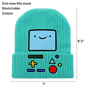 Ohjijinn Adventure Anime Beanie Unisex Knitted Hats, Cute Slouchy Warm Cap, Cartoon Winter Soft Headwear Funny Hat for Men Women
