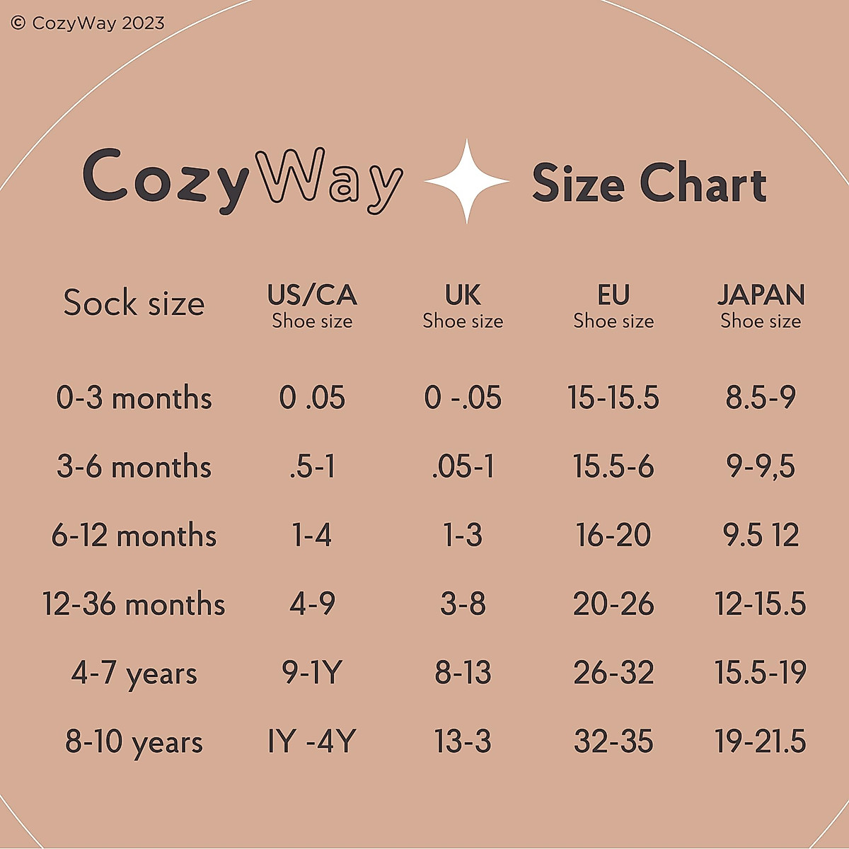 CozyWay Baby Knee High Socks For Baby Girls Infant 0-6 Months 3-3 Pack