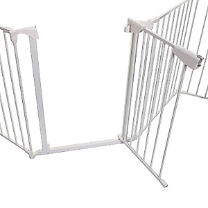 Dreambaby Newport Adapta Baby Gate - Use at Top or Bottom of Stairs - for Straight, Angled or Irregular Shaped Openings (White)