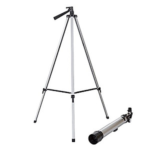 60mm Mirror Refractor Telescope – Aluminum Stargazing Optics with Tripod for Beginner Astronomy and STEM Education for Kids and Adults by Hey! Play!