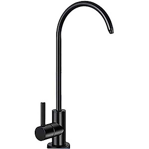 YOYMIZOO Black Drinking Water Faucet Stainless Steel Kitchen Bar Sink Water Filter Faucet Brushed Nickel Finish Commercial Water Faucet
