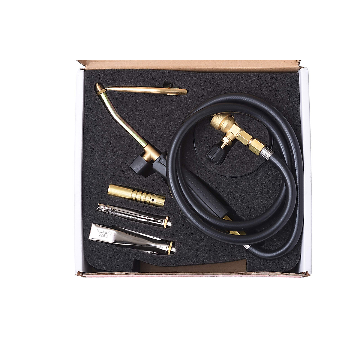 Flame King Propane Gas Torch 6,000 BTU Kit w/ 3 Burners for Melting, Brazing Gold and Silver Precious Metals, Welding, Soldering, and Repairs